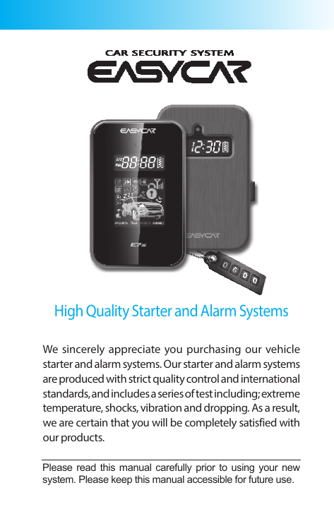 EASYCAR E7III-A User and installer manual | Manualzz