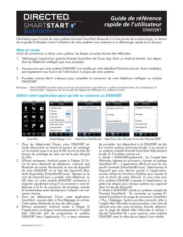 Module Bluetooth SmartStart DSM50BT | Manualzz