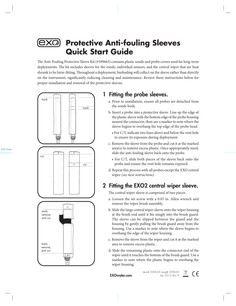 YSI EXO Sonde and Sensors Protective Sleeves User guide | Manualzz
