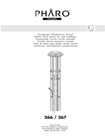 Hans Grohe PHARO 266 manual | Manualzz