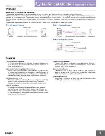 OMRON Photoelectric Sensors Technical Guide - E32-L25L, E3T SL1, E3C ...