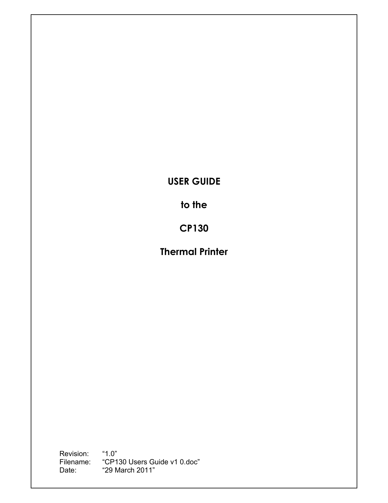 Brecknell CP130 Printer User Manual | Manualzz