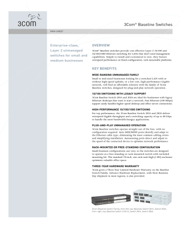 3com 3C16470B Datasheet | Manualzz