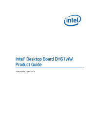 Intel DH61WW - Specification, User guide, Product Manual