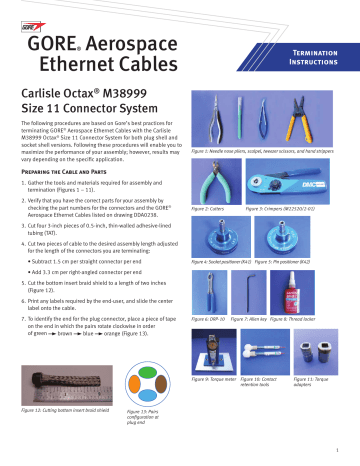 GORE Ethernet Cables Octax M38999 Termination Instructions | Manualzz