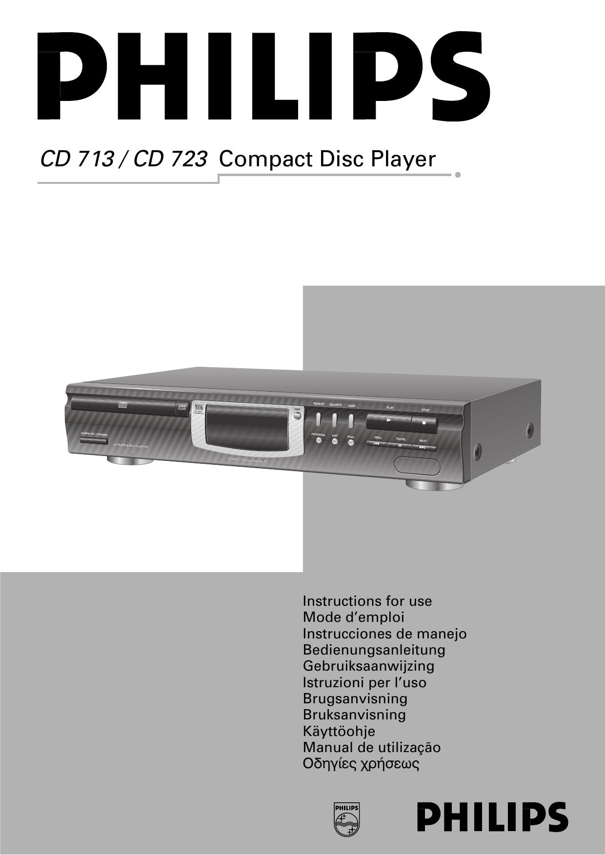Philips CD 110 Manuel du propriétaire | Manualzz