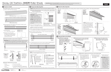 Lutron Sivoia QS Triathlon WIDR Roller Shade Installation and Setup Guide | Manualzz