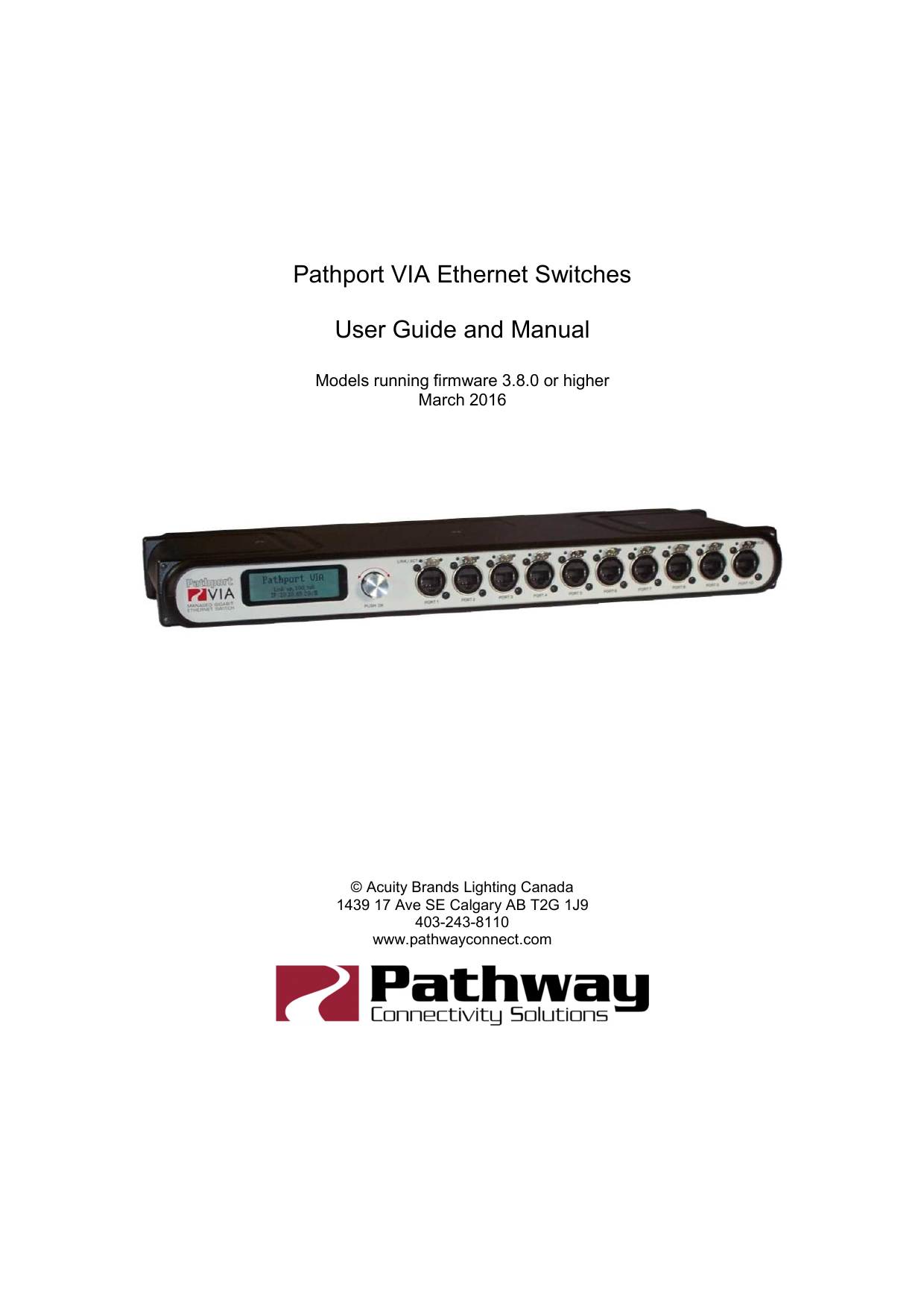 PRG Pathway VIA 12 v3.8 Datasheet | Manualzz