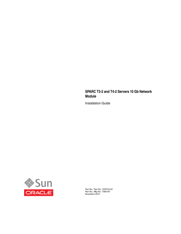 Oracle SPARC T3-2 10 Gb Network Module, SPARC T4-2 10 Gb Network Module ...