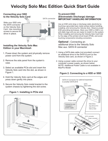 Velocity Solo Mac Edition Mac Quick Start Guide | Manualzz