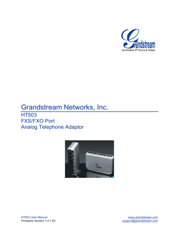 Grandstream HT503 User Manual | Manualzz