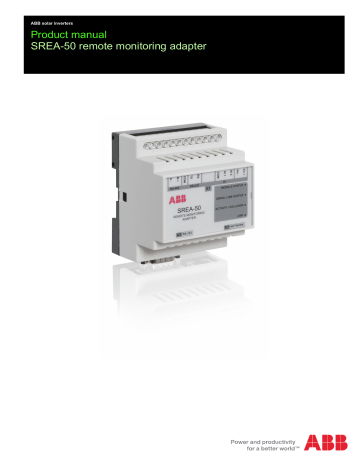 ABB SREA 50 Remote Monitoring Adapter Product Manual | Manualzz