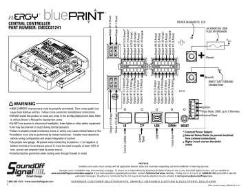 Soundoff Signal nERGY bluePRINT ENGCC01241 Owner's Manual | Manualzz