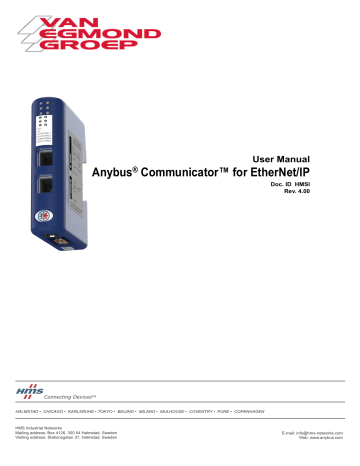 Anybus Communicator Anybus Communicator for EtherNet/IP User Manual ...