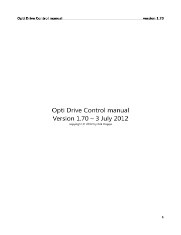 Opti Drive Control Manual | Manualzz