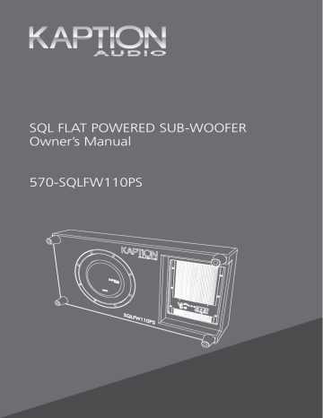 Kaption Audio 570-SQLFW110PS 10" SQL Series Flat Powered Sub-Woofer ...