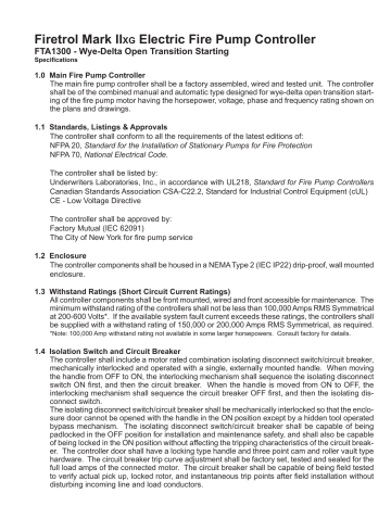 Firetrol Fire Pump Controller Wiring Diagram - Wiring Diagram