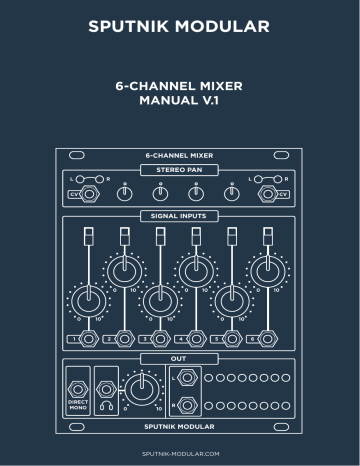 SPUTNIK MODULAR 6-Channel Mixer User manual | Manualzz