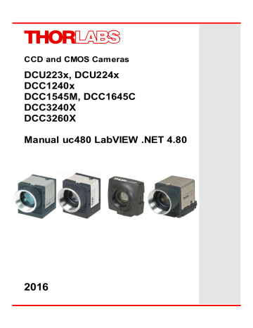 Thorlabs uc480 LabVIEW .NET 4.80 Manual | Manualzz