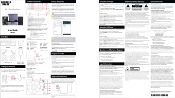 Sharper Image Wireless Sound System SBT 4005 User Guide | Manualzz