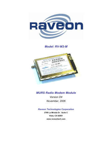 Raveon RV-M3-M Technical Manual | Manualzz