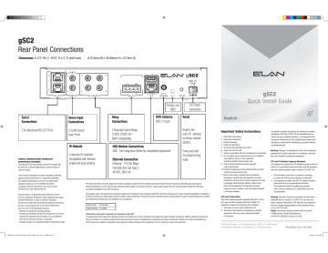 ELAN gSC2 Quick Install Guide | Manualzz