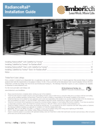 TimberTech RadianceRail - Installation and Maintenance Manual ...