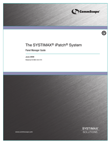 CommScope SYSTIMAX iPatch Panel Manager's Manual | Manualzz