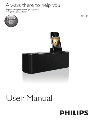 Philips AD440 Docking Speaker User Manual | Manualzz