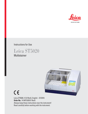 Leica ST5020 Instructions For Use Manual | Manualzz