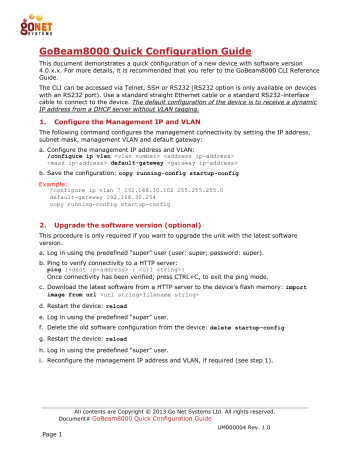GoBeam 8000 Quick Configuration Guide | Manualzz