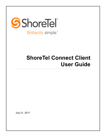 ShoreTel Connect Client User Guide | Manualzz