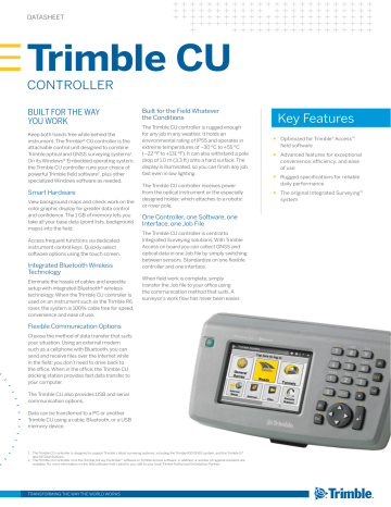 Trimble CU Controller Datasheet | Manualzz