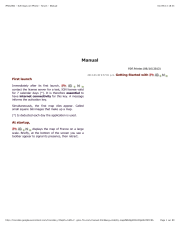 IGN maps iPhiGéNie Manual | Manualzz