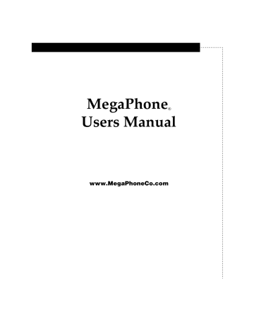 MegaPhone User Manual | Manualzz