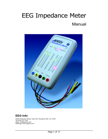 EEG Impedance Meter Manual | Manualzz