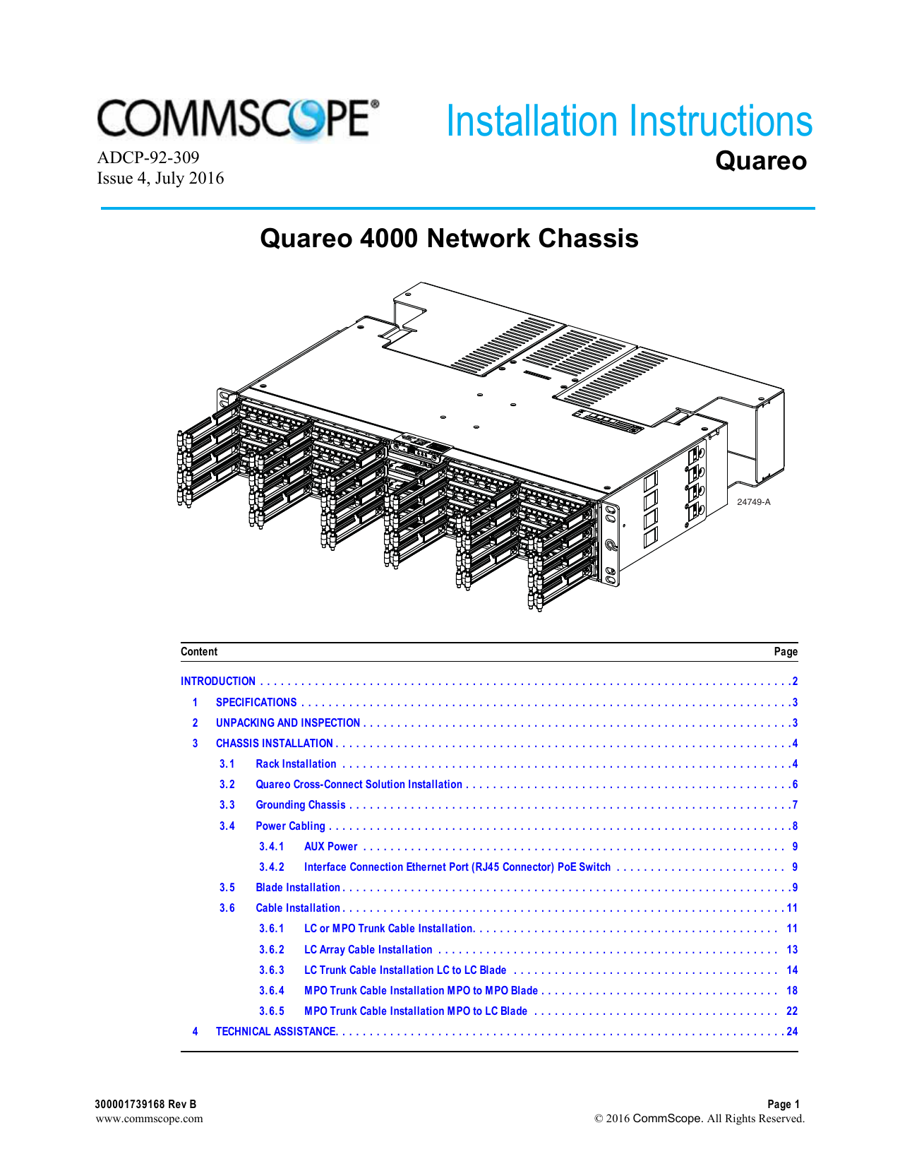 CommScope Q4000 Installation Instructions Manual | Manualzz