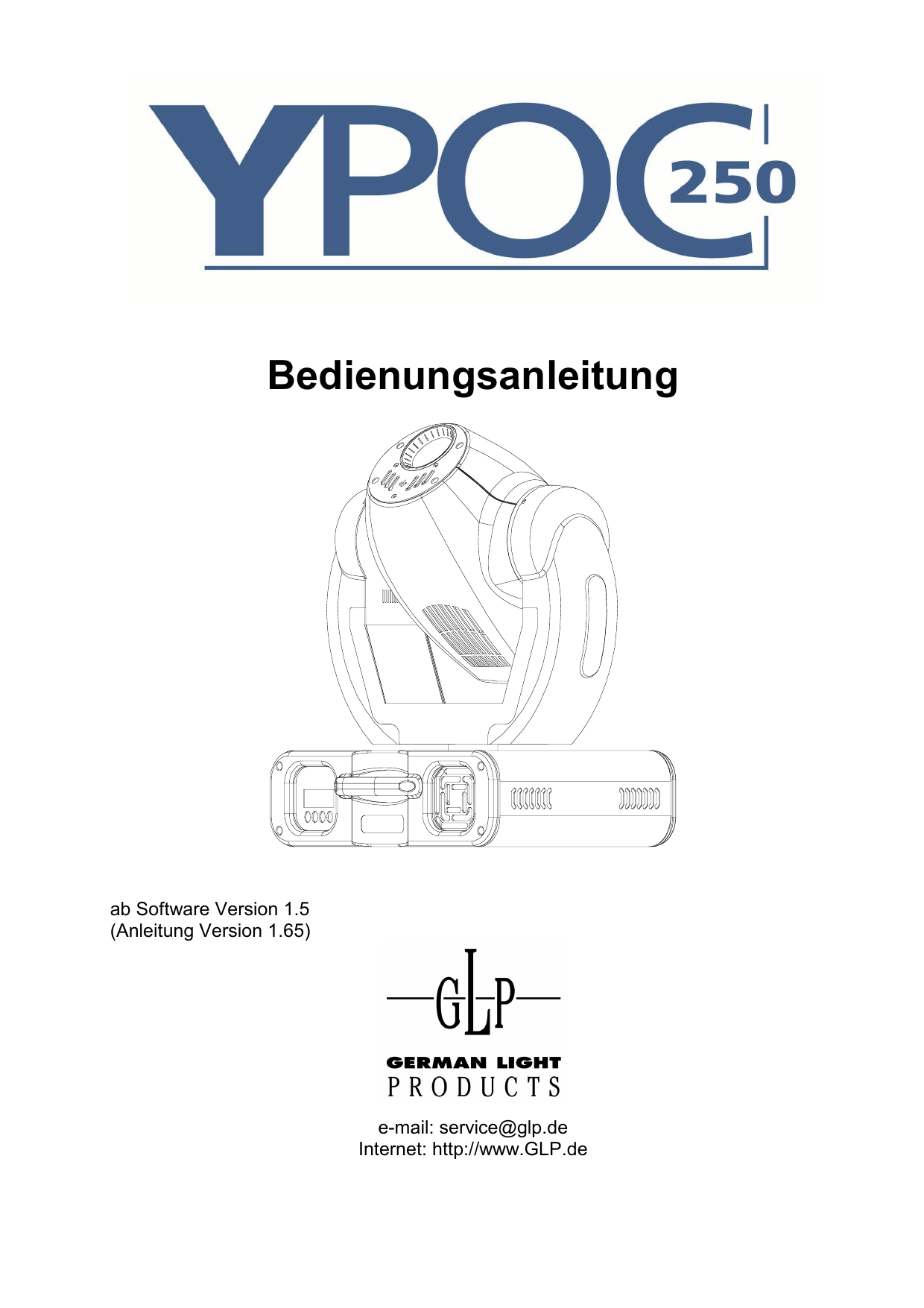 GLP YPOC 250 Bedienungsanleitung | Manualzz