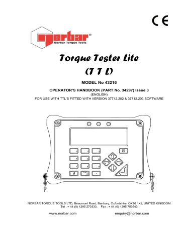 Torque Tester 43216 Operator's Handbook | Manualzz