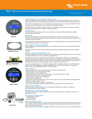 Victron energy BMV-700 series Datasheet | Manualzz