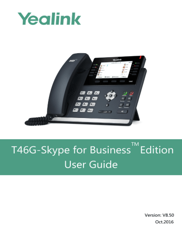 IP phone T46G Skype for Business Edition User Guide | Manualzz