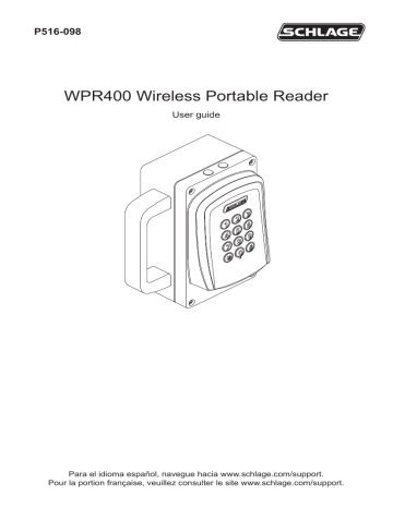 Schlage WPR400 Wireless Portable Reader User Guide | Manualzz