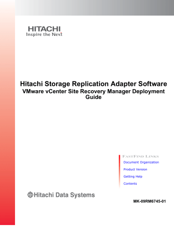 Hitachi Storage Replication Adapter 2.0 Deployment Guide | Manualzz