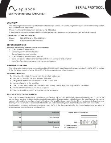 ECA-70VMINI 60W Amplifier User Manual | Manualzz