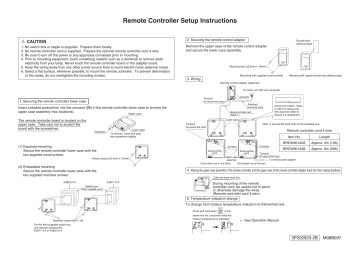 Daikin BRC944B2-A08 Wired Remote Control Kit for Daikin FDXS and CDXS ...