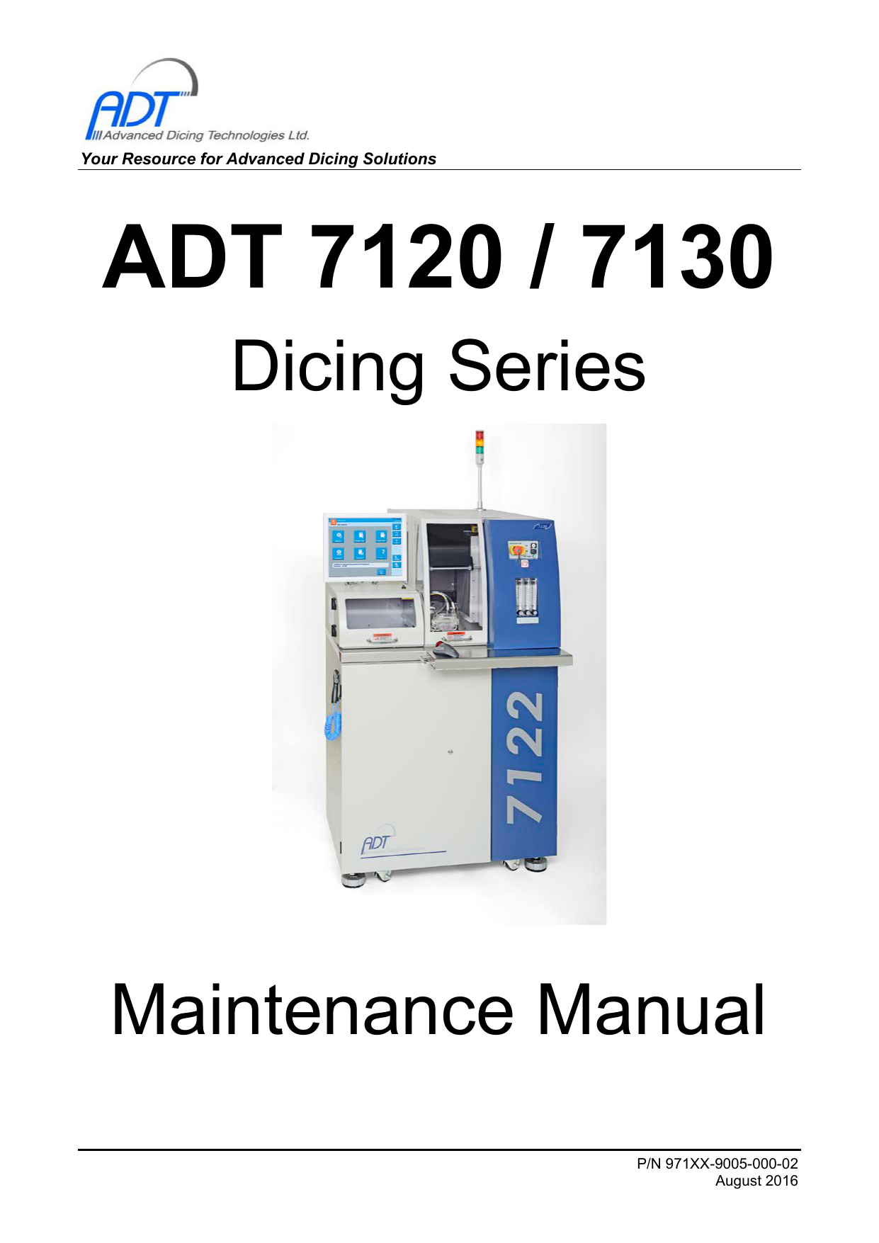 Model 71XX Semi-Automatic Dicing System | manualzz.com