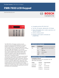 Bosch FPD-7024 - Installation and Operation Manual, Manual, Quick start ...