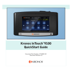 Kronos InTouch 9000 QuickStart Guide | Manualzz