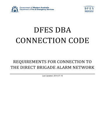 DFES DBA Connection Code | Manualzz