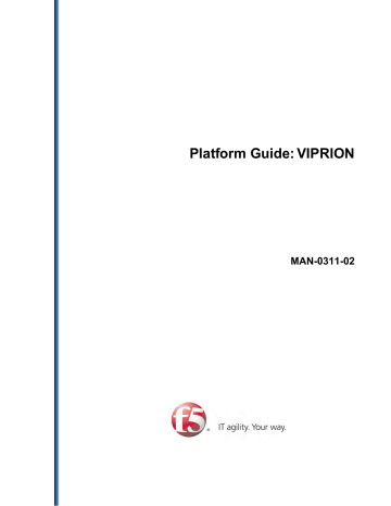 F5 Viprion manual | Manualzz